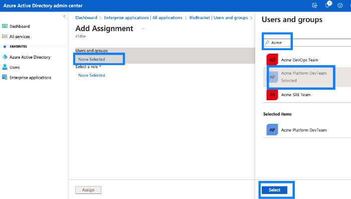 Setting up the SAML role on Azure AD - BluBracket Documentation