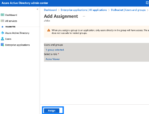 Setting up the SAML role on Azure AD - BluBracket Documentation
