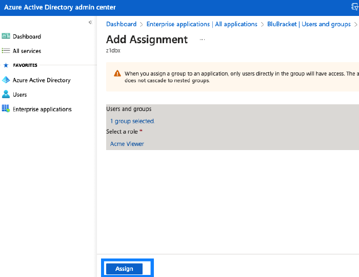 Setting up the SAML role on Azure AD - BluBracket Documentation