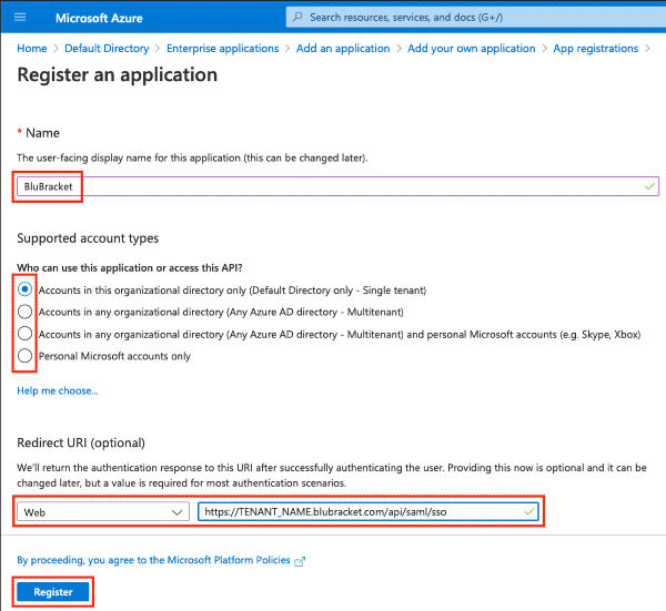 Configure Azure AD - BluBracket Documentation